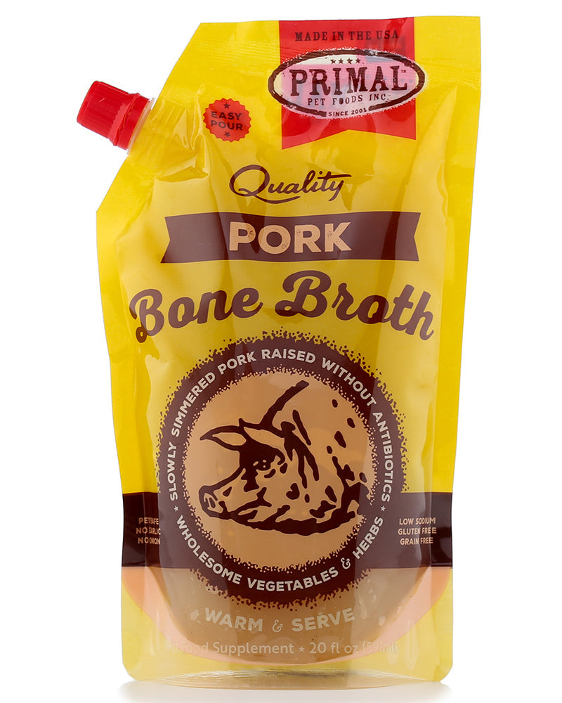 Primal Frozen Pork Bone Broth for Dogs & Cats 20oz – InstaBark