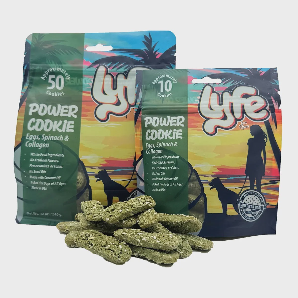 Lyfe Power Cookie Eggs, Spinach, & Collagen Dog Treats 12oz – InstaBark