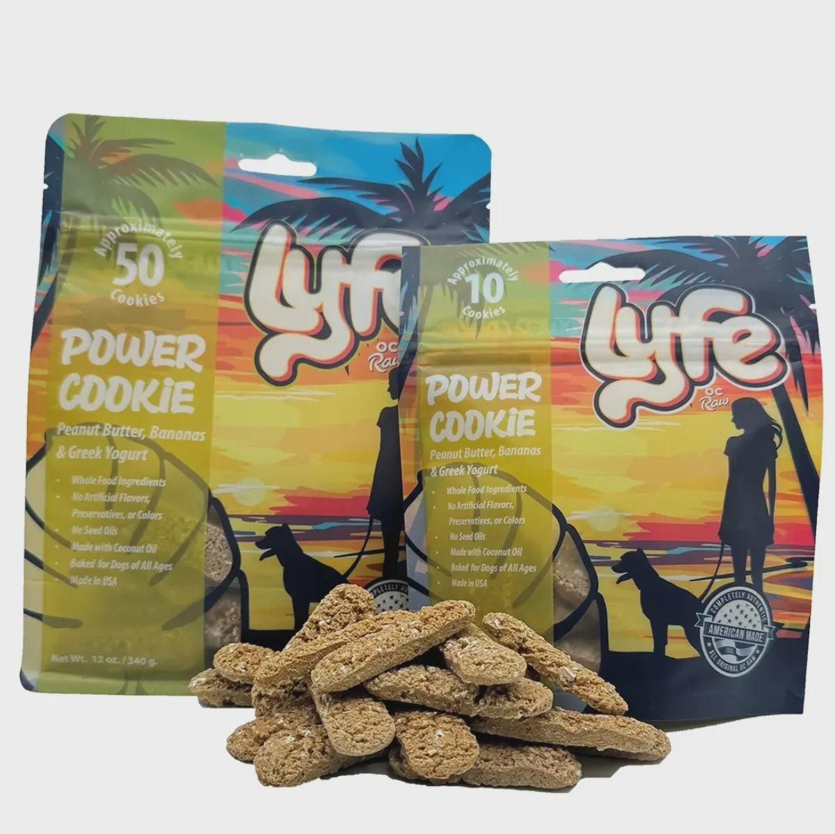 Lyfe Power Cookie Peanut Butter, Banana, & Greek Yogurt Dog Treats 2.3 ...